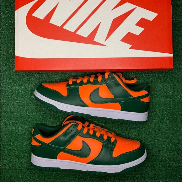 Nike | Shoes | Dunk Low Miami Hurricane | Poshmark